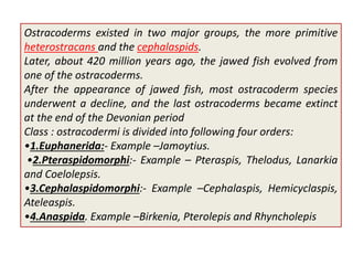 Origin and evolution of ostracoderms | PPT