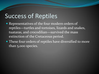 Origin and evolution of reptiles | PPTX