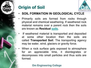 Origin and nature of soil | PDF
