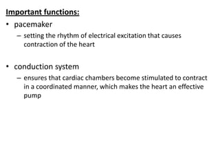 Origin and spread of cardiac impulse, pacemaker, conducting system of ...