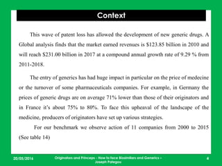 Originators and Princeps: How to face Biosimilars and Generics | PDF