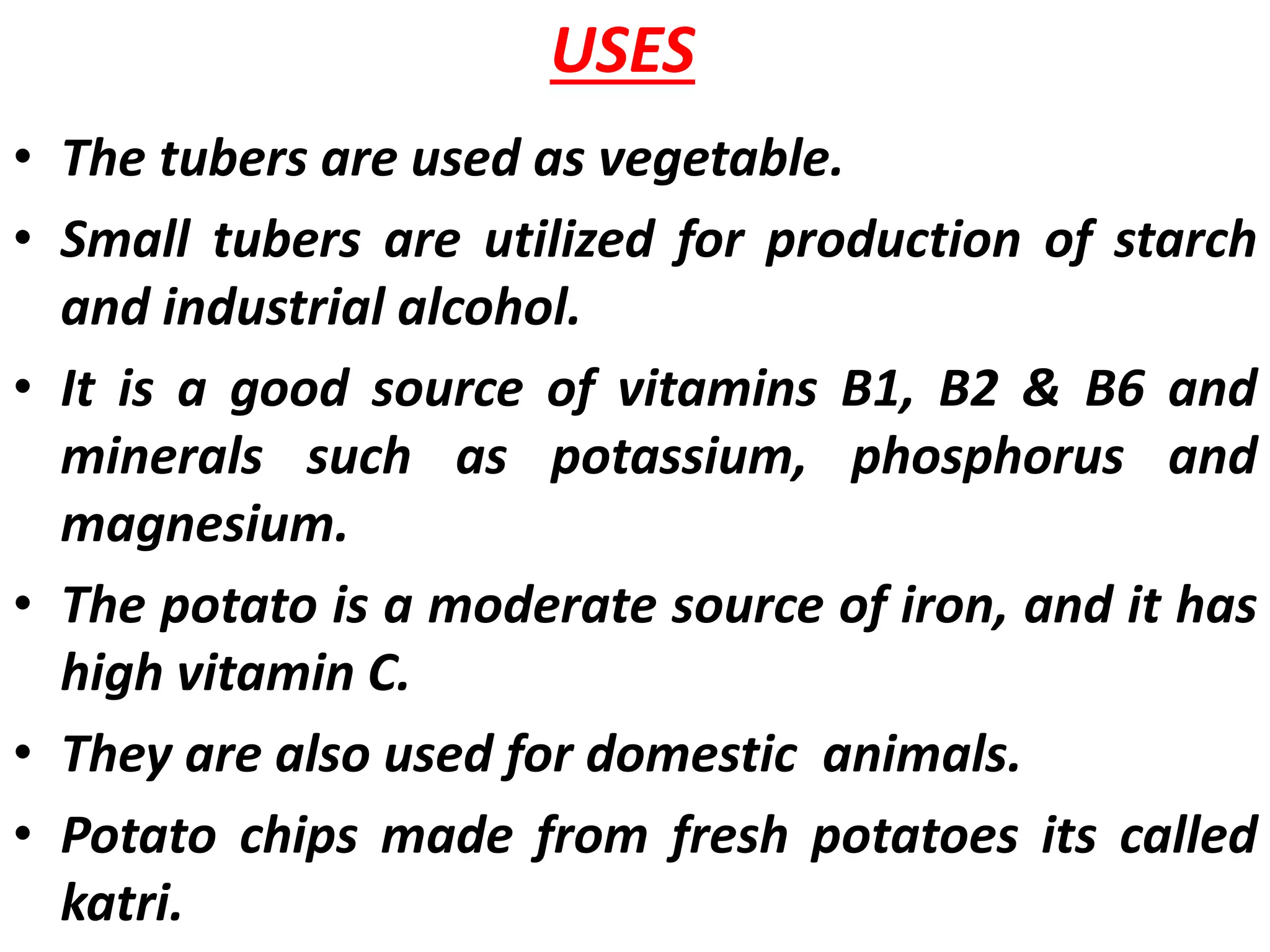 Origin,cultivation & uses of food crops ....potato | PPTX