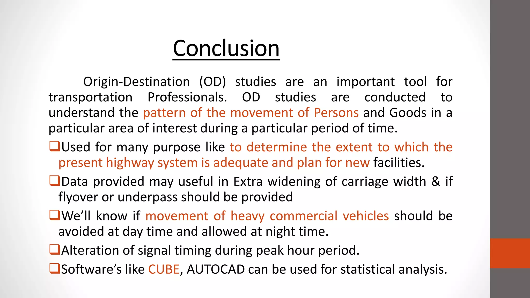 Origin & destination survey | PPTX