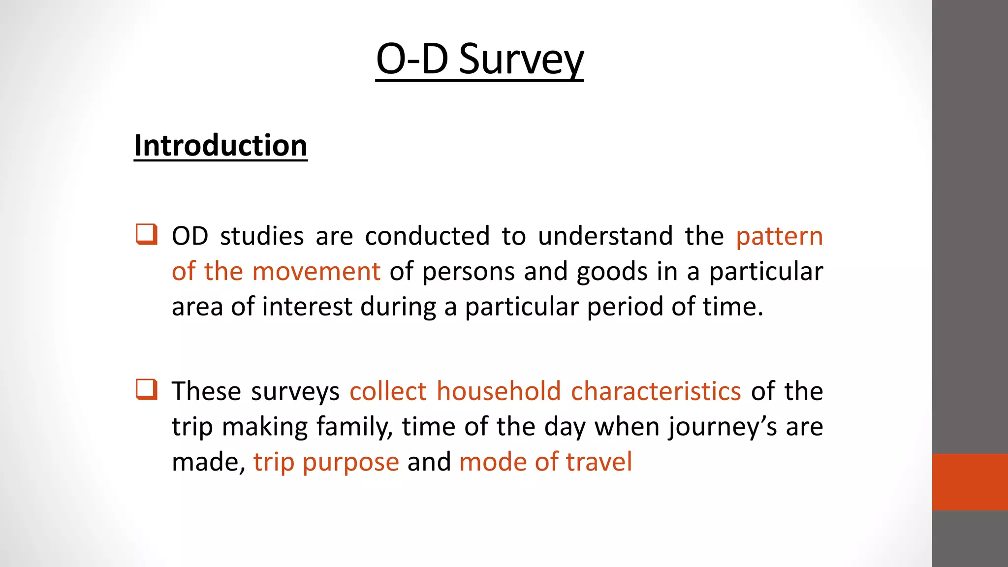 Origin & destination survey | PPTX