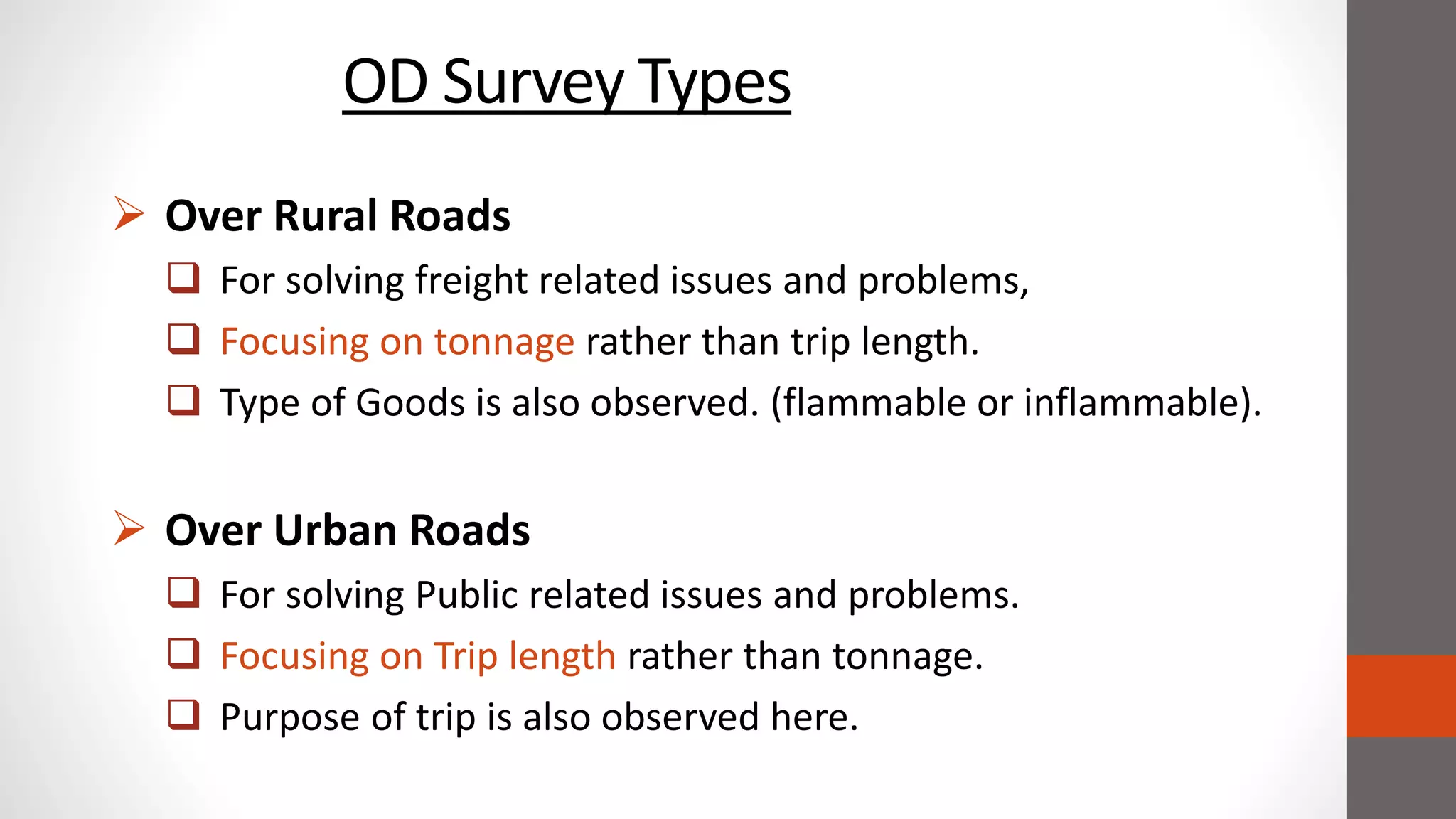 Origin & destination survey | PPTX