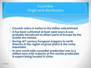 Origin & Distrinution of some vegetable crops.. | PPTX