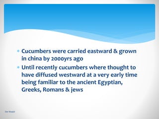 Origin & Distrinution of some vegetable crops.. | PPTX