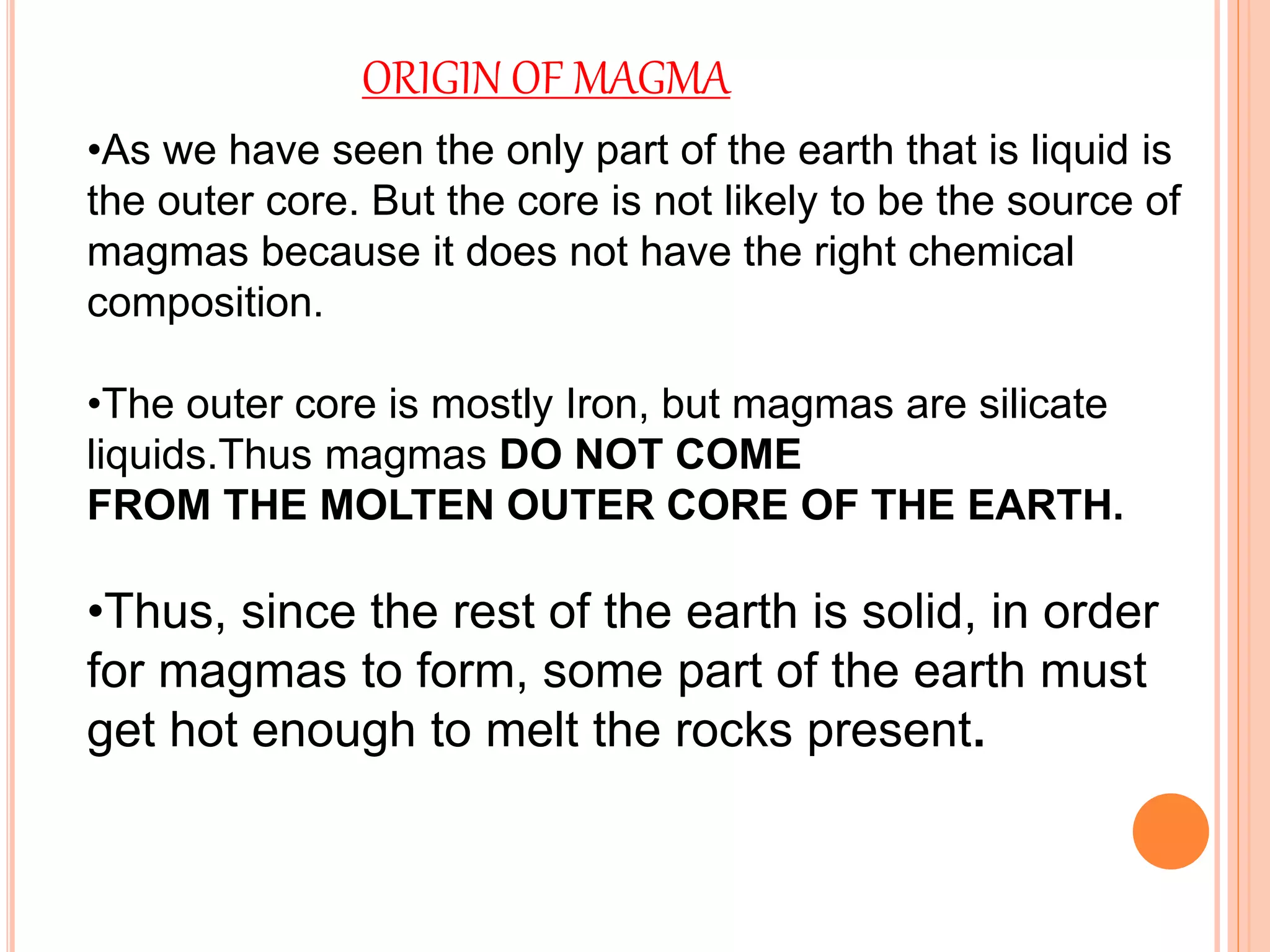 Origin& evolution of magma ,magmatism related to plate tectonics. | PPTX