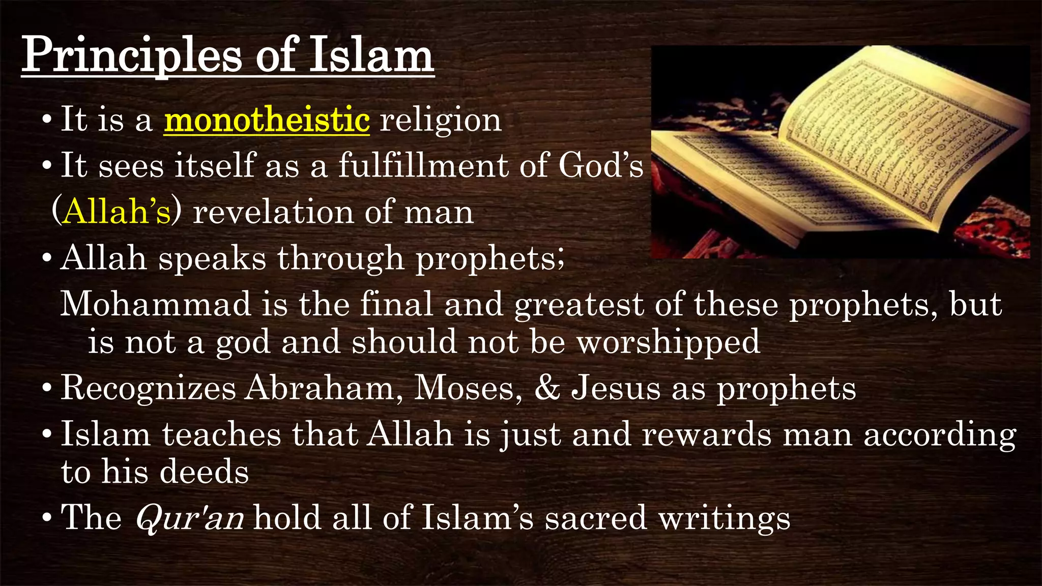Origin & fundamental beliefs of islam | PPTX