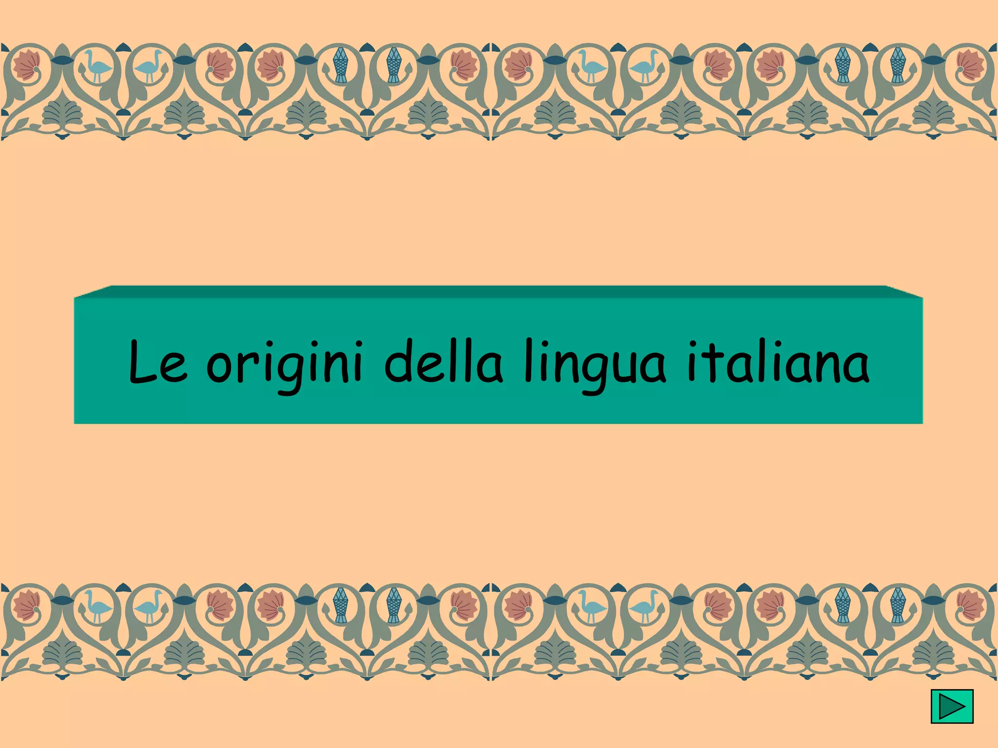 Origini della lingua | PPTX