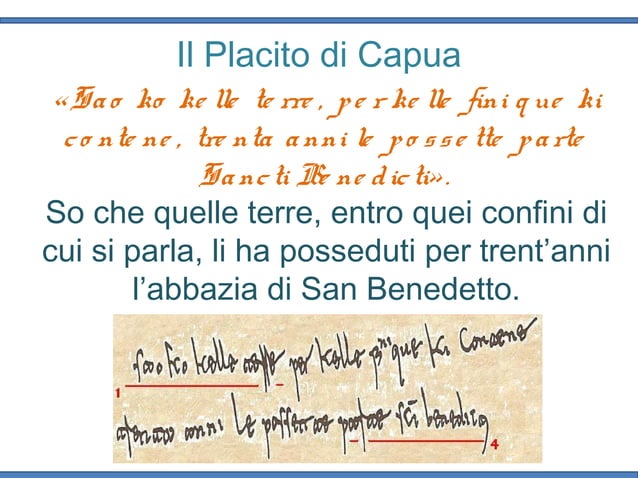 Origini della lingua italiana | PPT