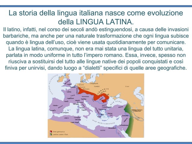 Origini della lingua italiana | PPT