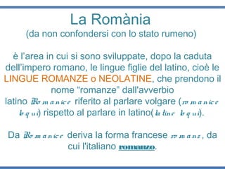 Origini della lingua italiana | PPT
