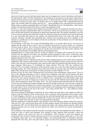 Origin of and visual semiotics in yoruba textile of adire | PDF