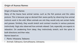 Origin of Asanas Names | PPTX
