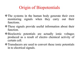 Origin of biopotentials | PPTX