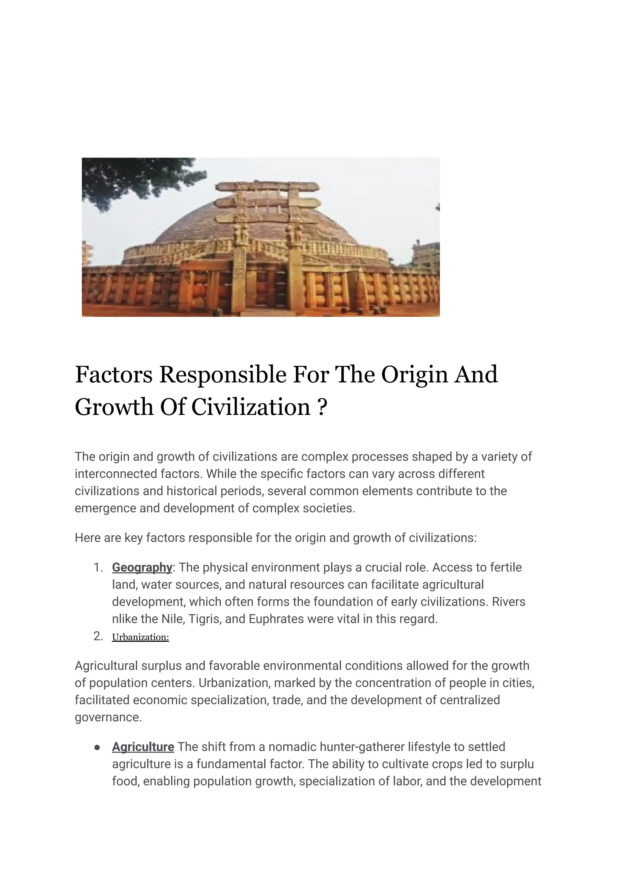 Factors responsible for origin of civilization.pdf