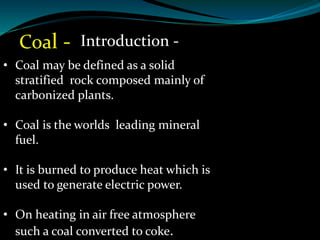 Origin of coal b.sc.sem. v paper i final | PPTX