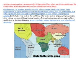 Cultural Regions Of The World