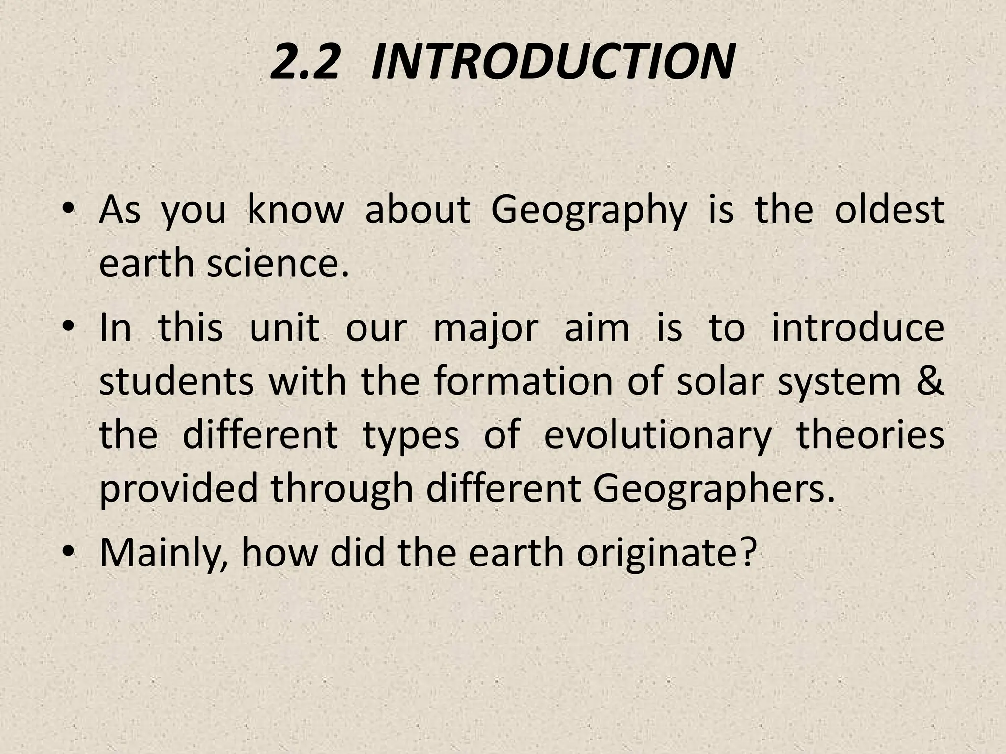 origin of the earth and the theories of origin | PDF