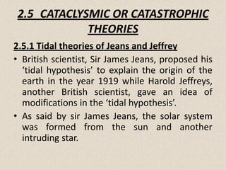 origin of the earth and the theories of origin | PDF
