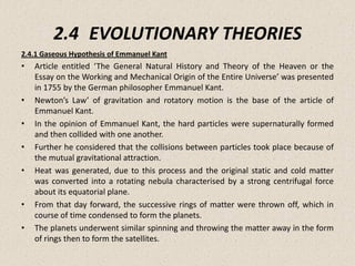 origin of the earth and the theories of origin | PDF