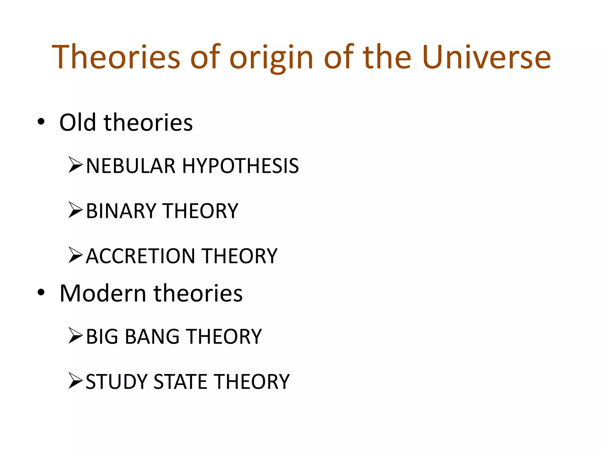 Origin of earth & universe | PPTX