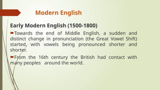 origin of English language was one of concern of english study | PPTX