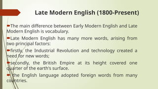 origin of English language was one of concern of english study | PPTX