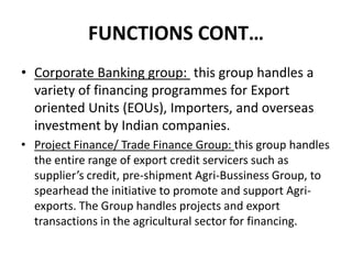 Origin of exim bank of india | PPTX | Business Banking & Finance | Business
