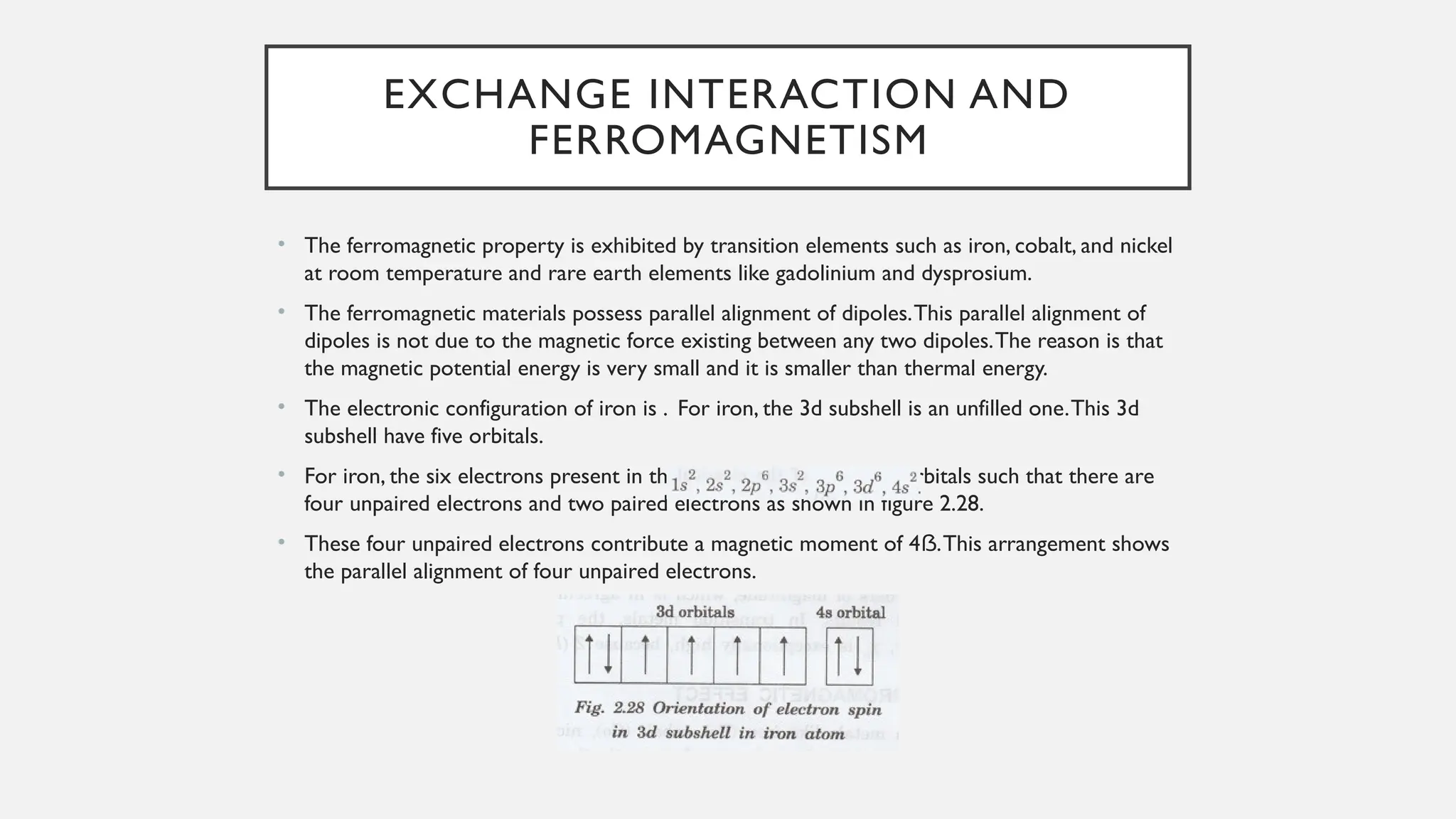 Origin of ferromagnetism & exchange interaction.pptx
