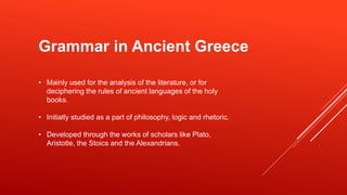 Origin of grammar | PPT