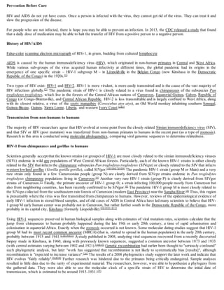Origin of hiv | DOCX | Infectious Diseases | Diseases and Conditions