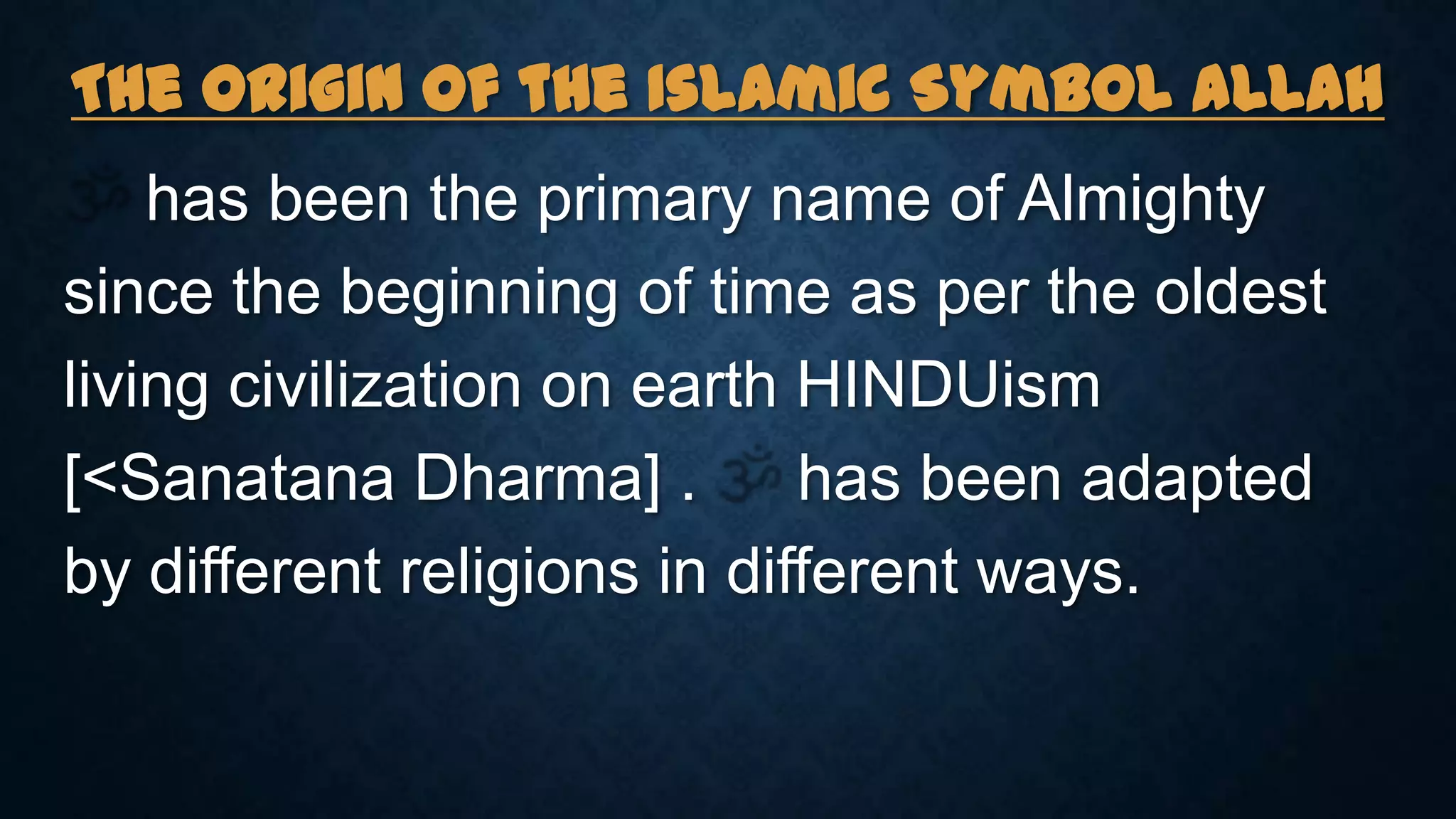 Origin of islamic symbol allah | PPTX