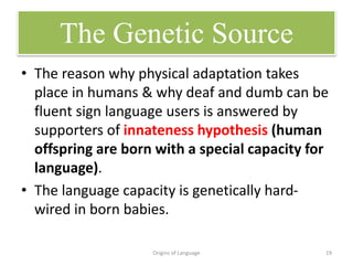 Origins of language | PPTX