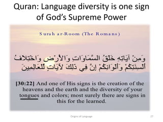 Origins of language | PPTX