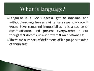 Origin of language | PPTX