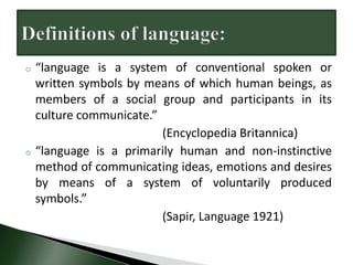 Origin of language | PPTX