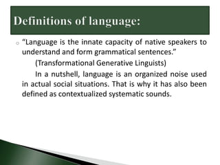 Origin of language | PPTX