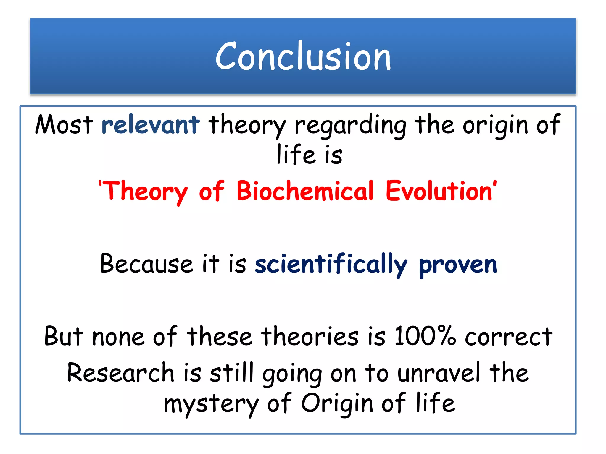 Origin of life | PPTX