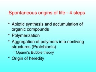 Earth and life Science origin of life.ppt