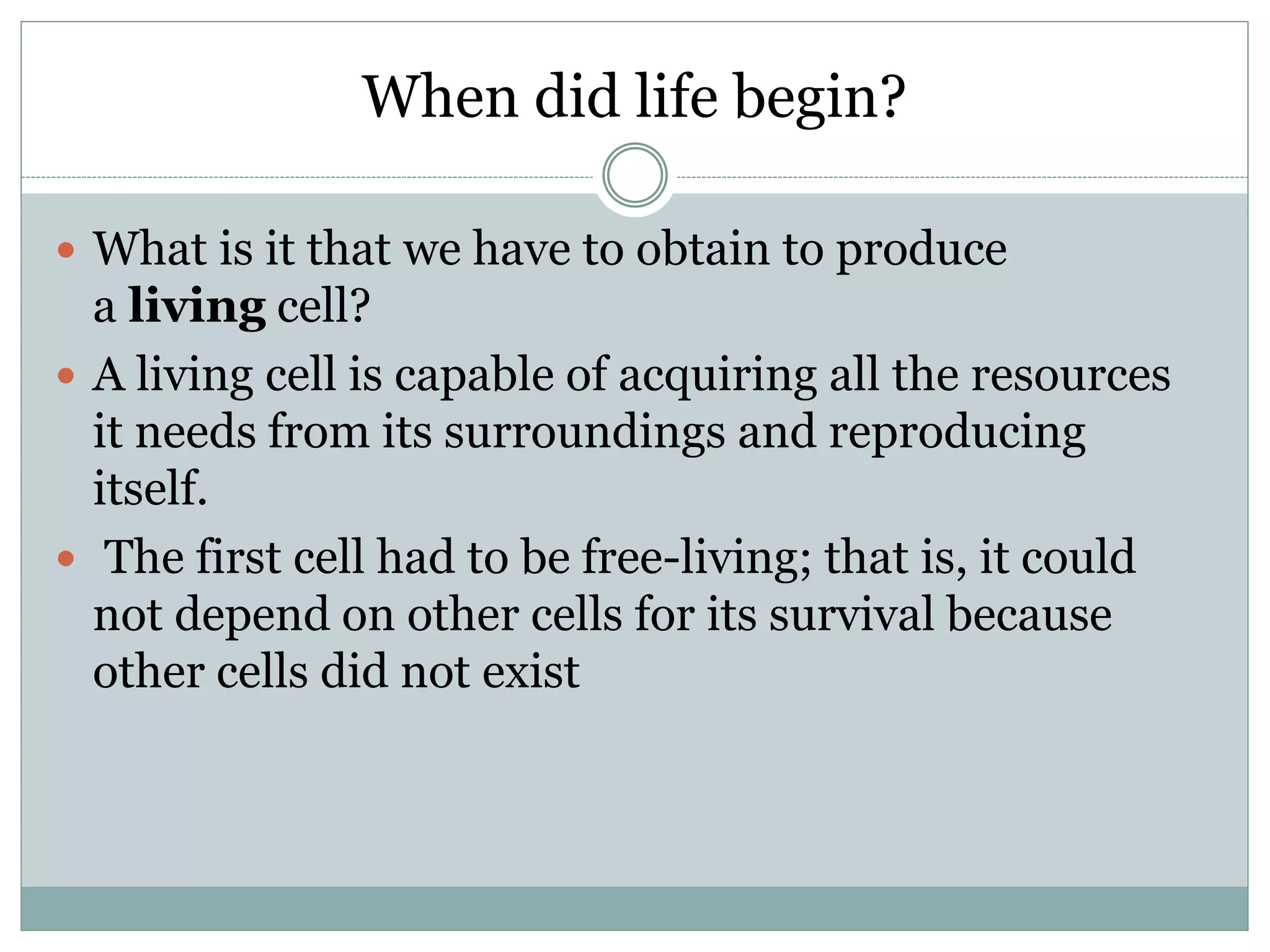 Origin of Life | PPTX