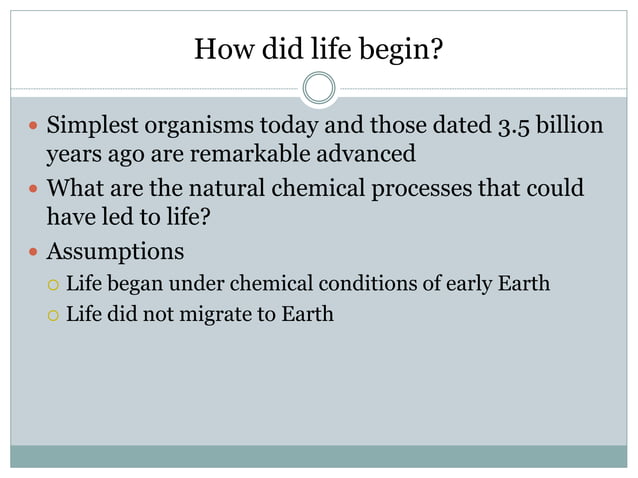 Origin of Life | PPTX | Biological Sciences | Science
