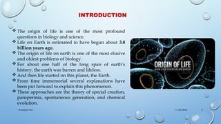 Origin of Life & Its Evolution, Biology.pptx