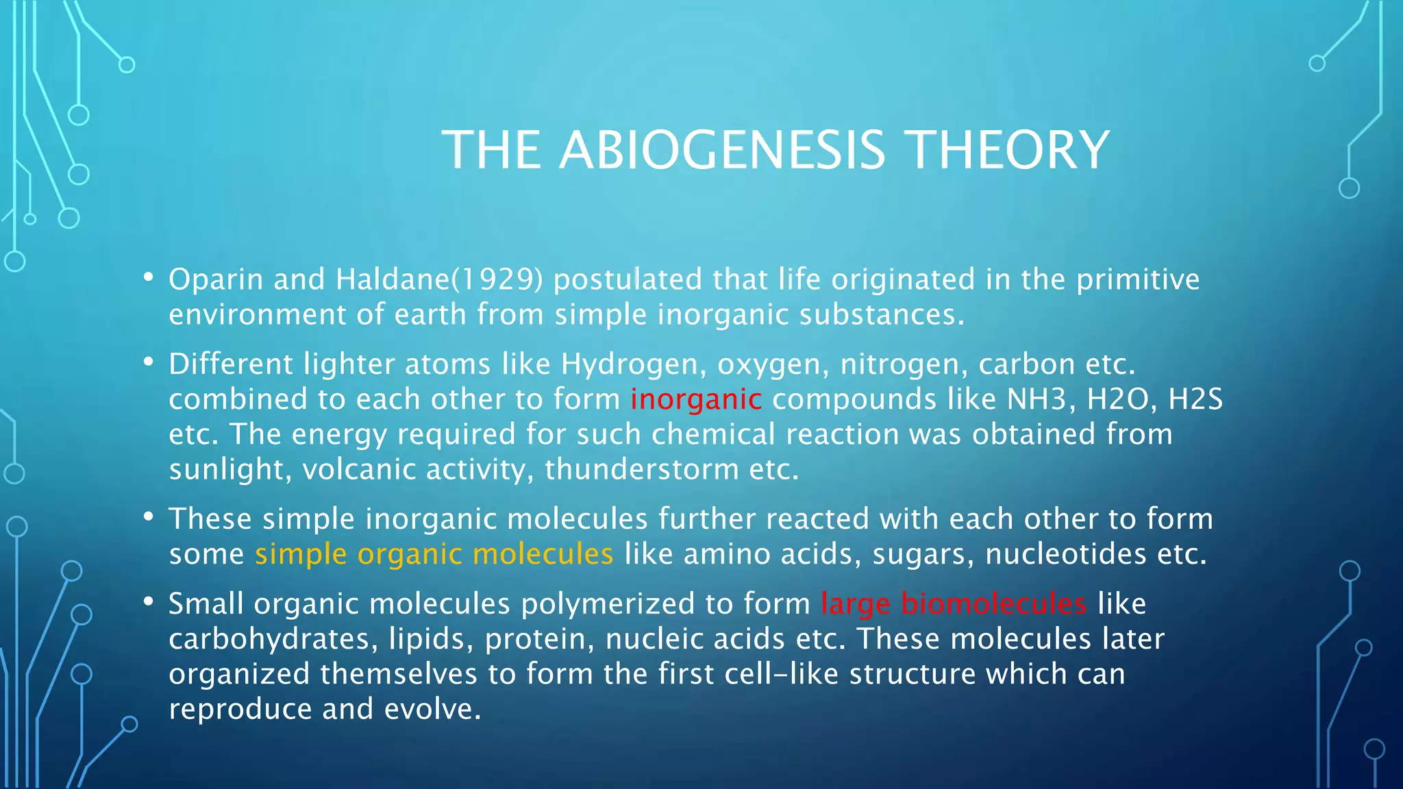 Origin of life on earth | PPTX