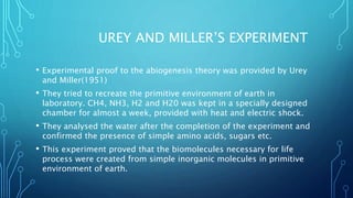 Origin of life on earth | PPTX