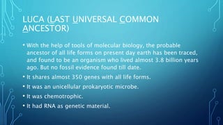 Origin of life on earth | PPTX