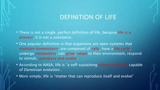 Origin of life on earth | PPTX
