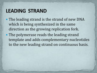 Origin of replication, replication fork, enzymes | PPTX