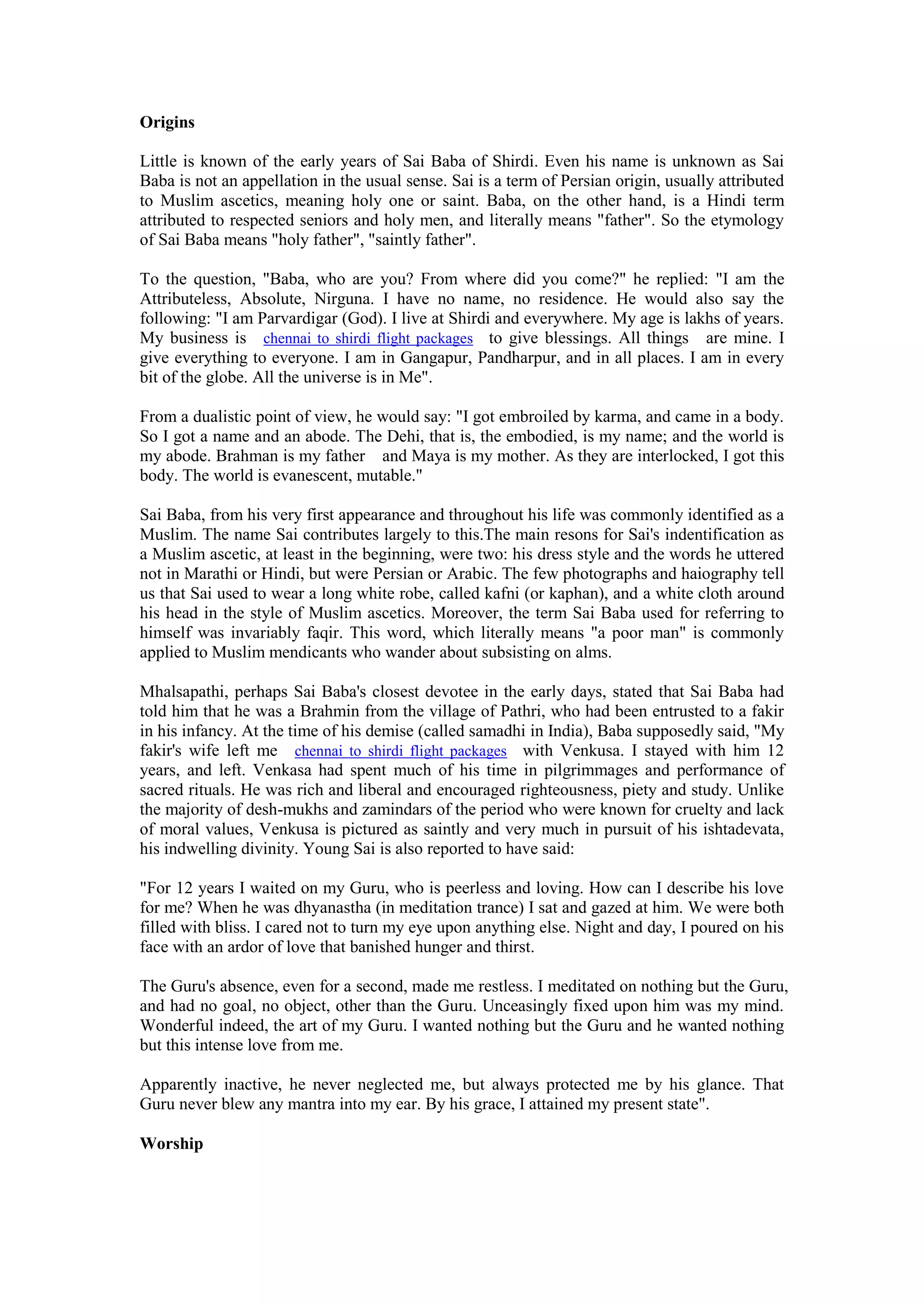 Origin of Sai Baba.doc